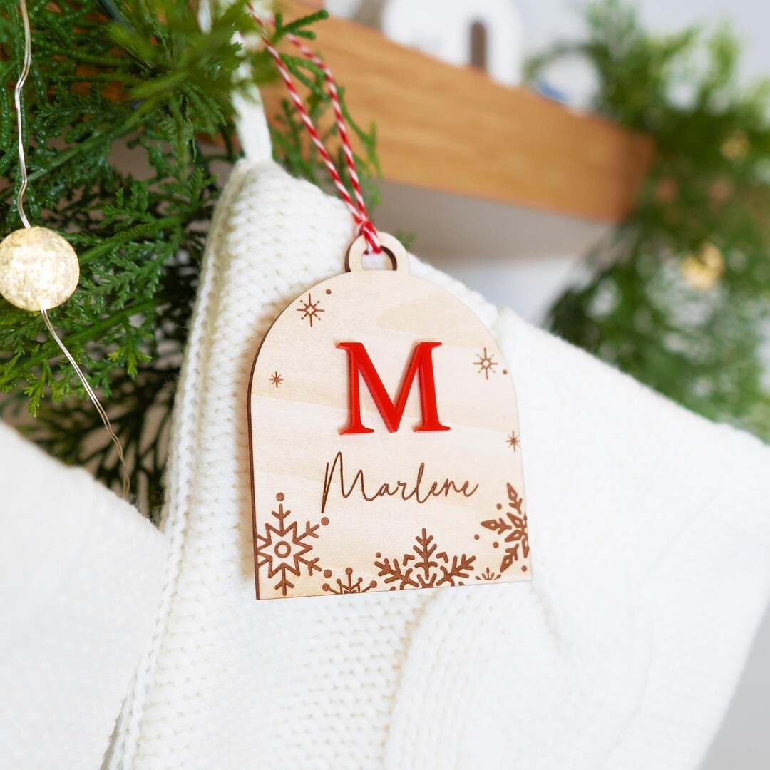 Stocking Name Tags | Names for Stocking | Acrylic Names | Personalized ...