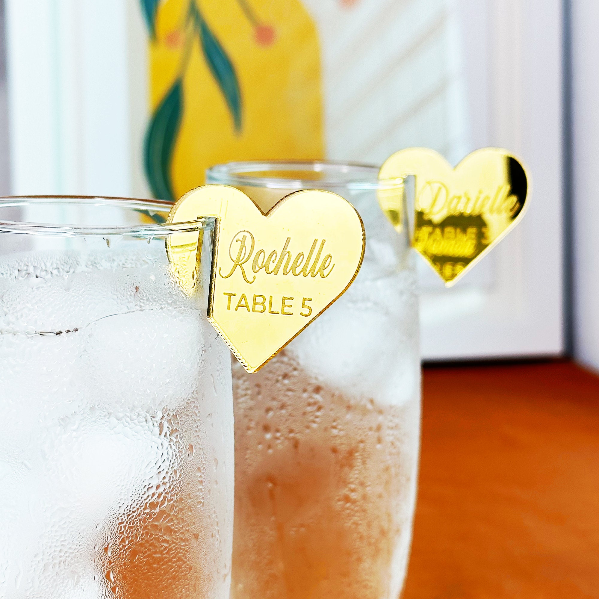 Personalized Drink Tags Acrylic Champagne Toppers Wine Charm Custom ...