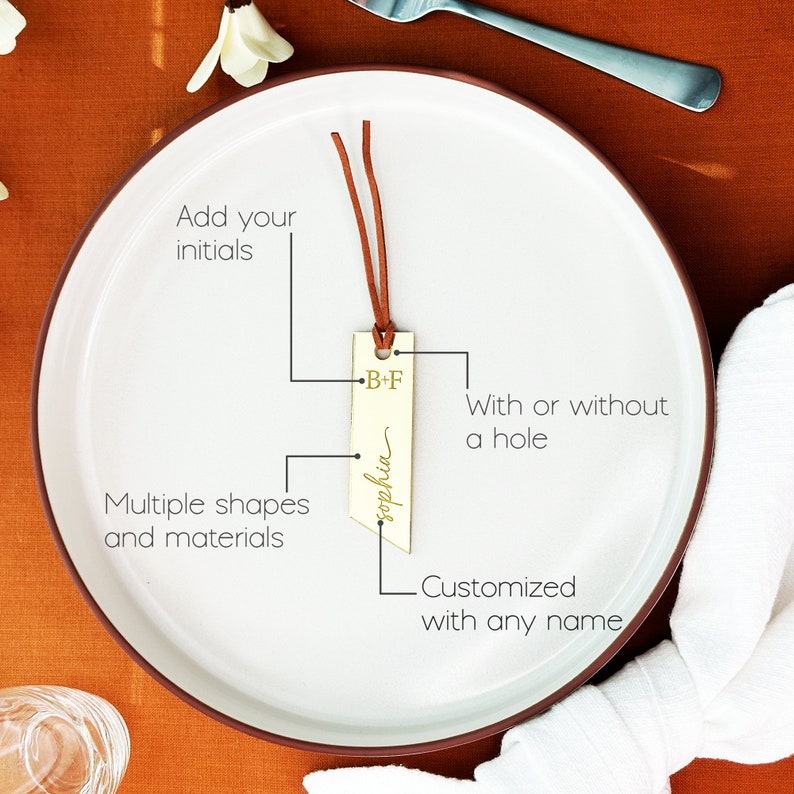 Modern Wedding Name Plate Setting Acrylic Wedding Name Place Card ...