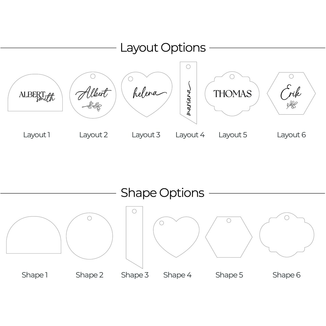 Modern Wedding Name Plate Setting Acrylic Wedding Name Place Card ...