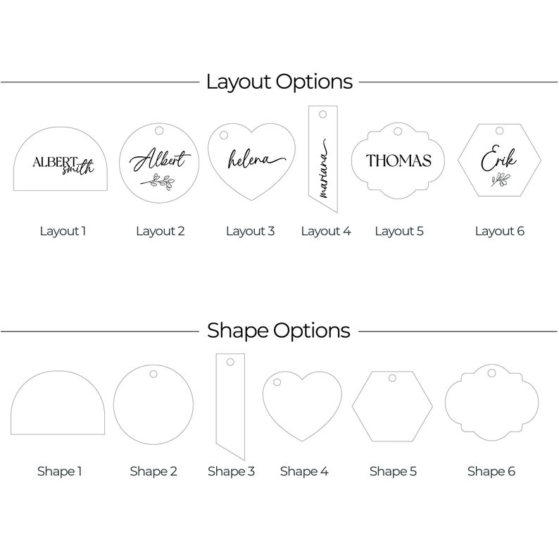 Modern Wedding Name Plate Setting Acrylic Wedding Name Place Card ...