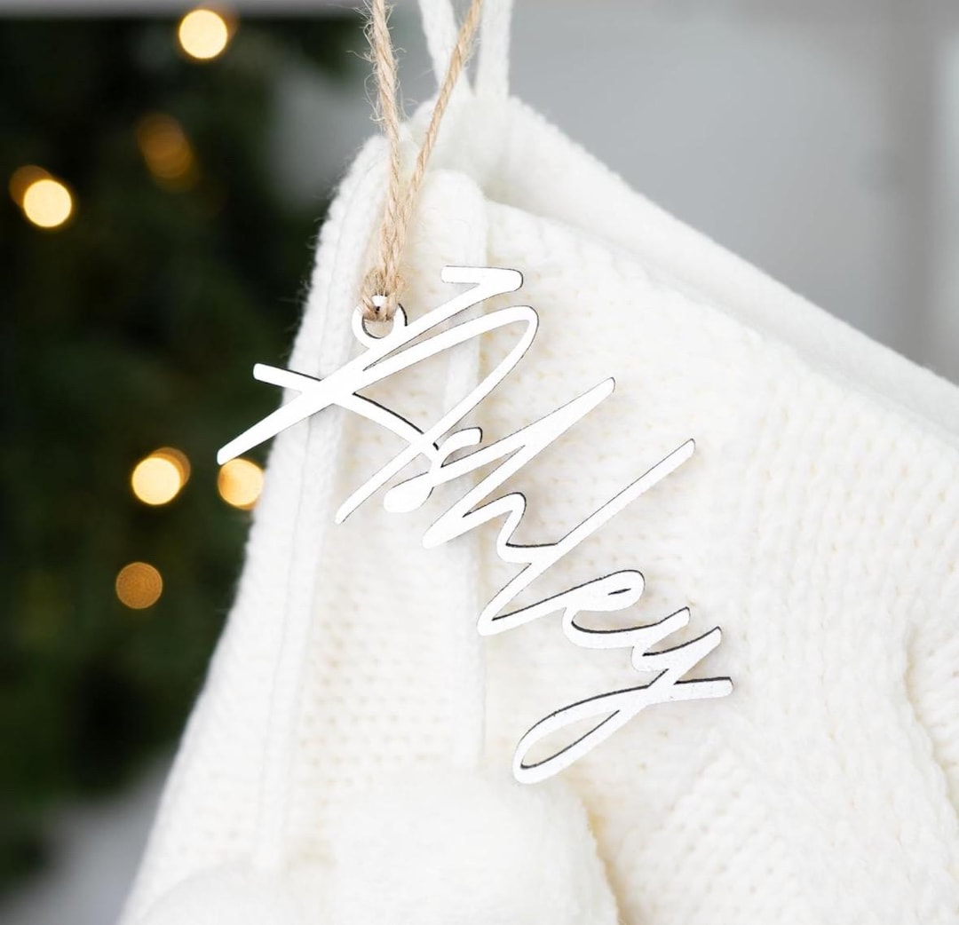 Stocking Name Tags | Names for Stocking | Acrylic Names | Personalized ...