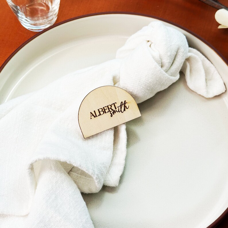 Modern Wedding Name Plate Setting Rustic Wedding Name Place Card ...