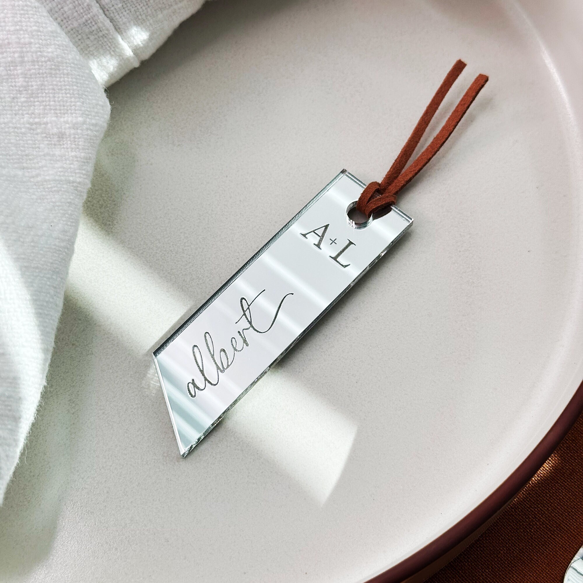Modern Wedding Name Plate Setting Acrylic Wedding Name Place Card ...