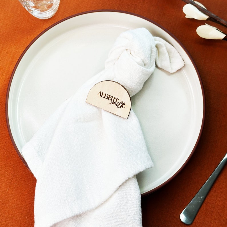 Modern Wedding Name Plate Setting Rustic Wedding Name Place Card ...