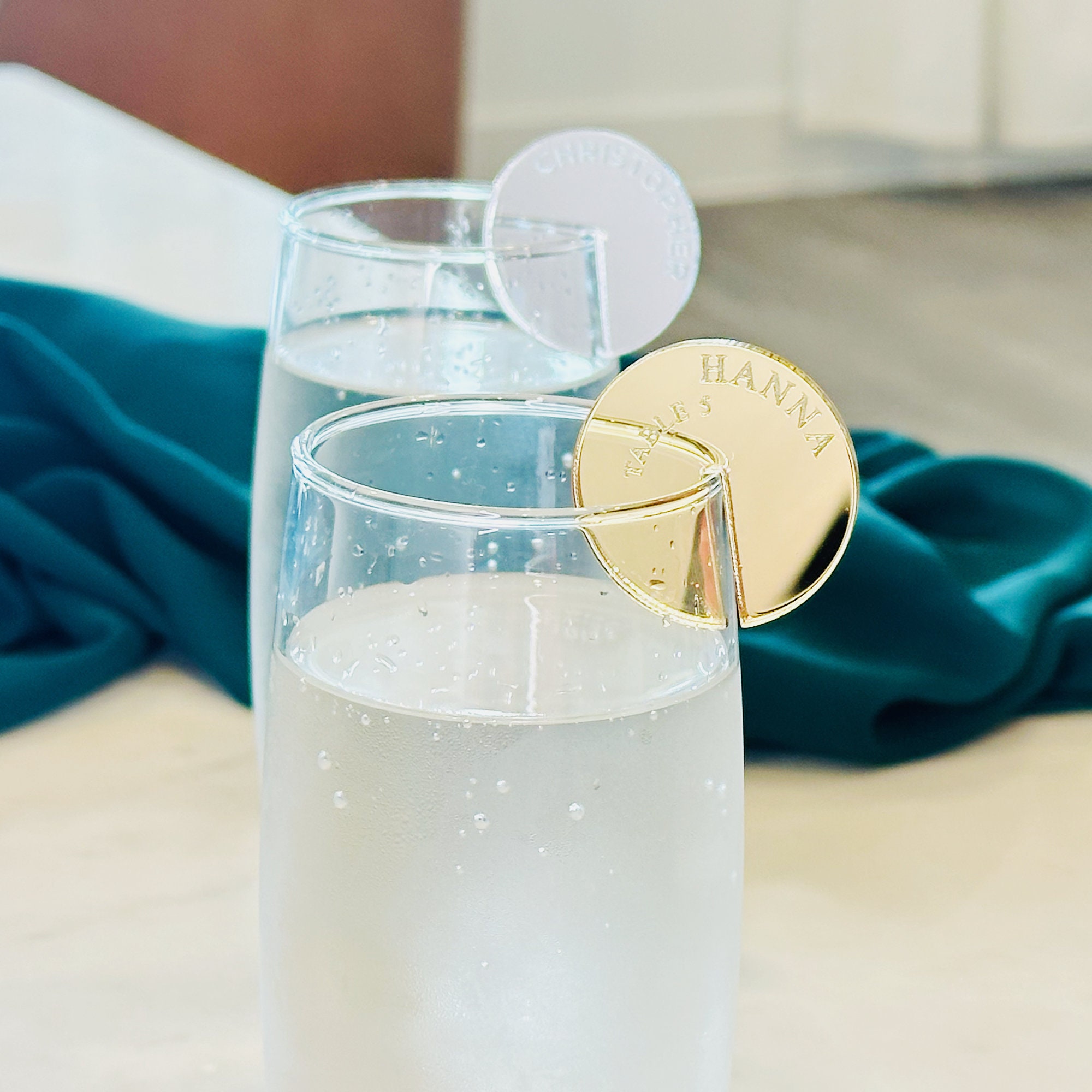 Personalized Drink Tags Acrylic Champagne Toppers Wine Charm Custom ...