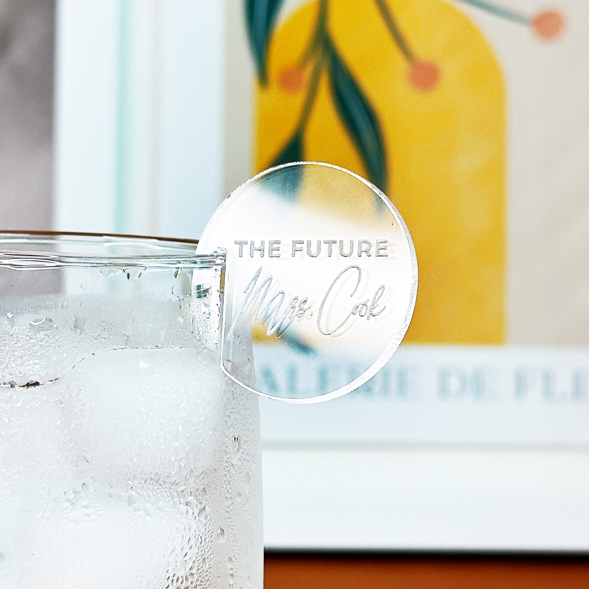 Personalized Drink Tags Acrylic Champagne Toppers Wine Charm Custom ...