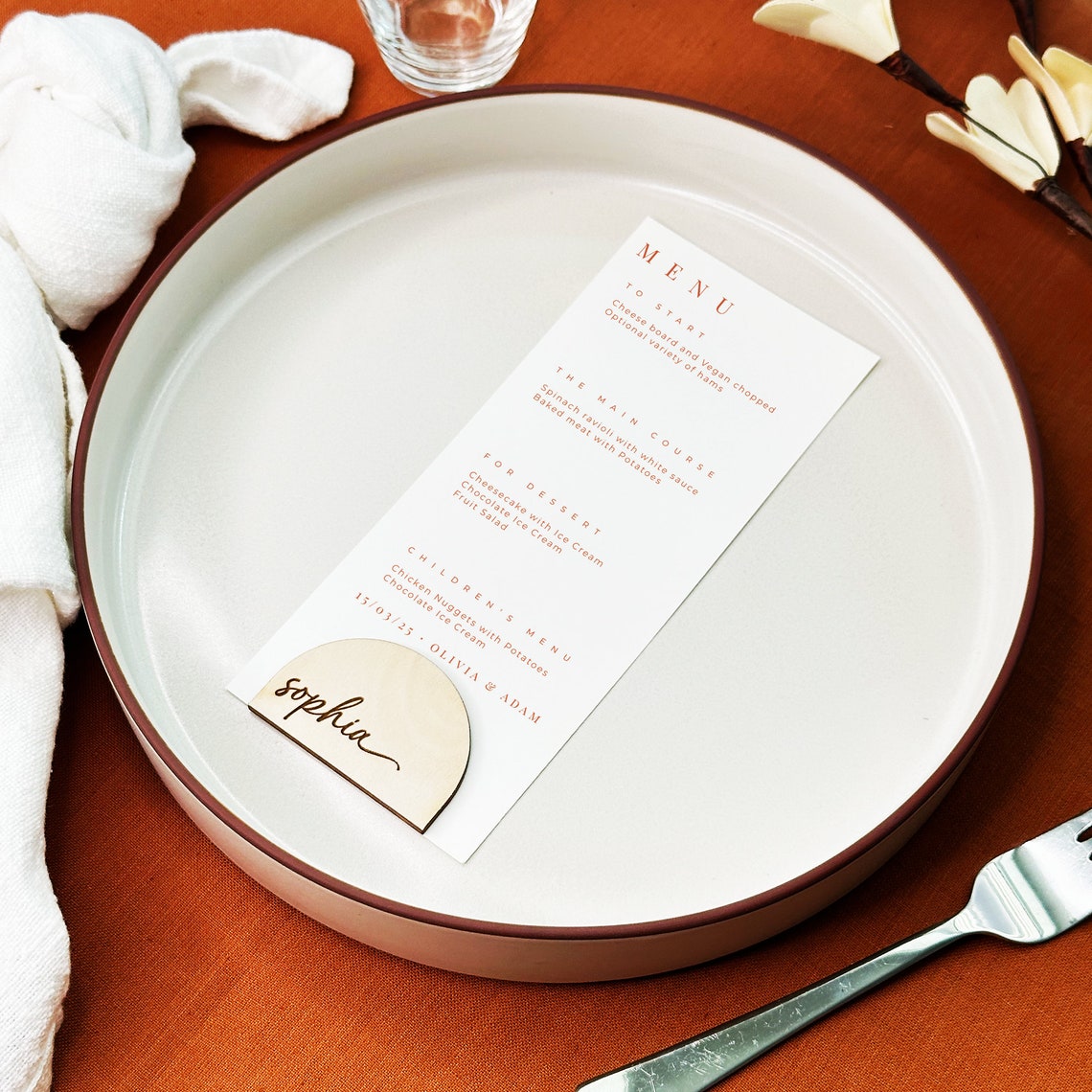 Modern Wedding Name Plate Setting Acrylic Wedding Name Place Card ...