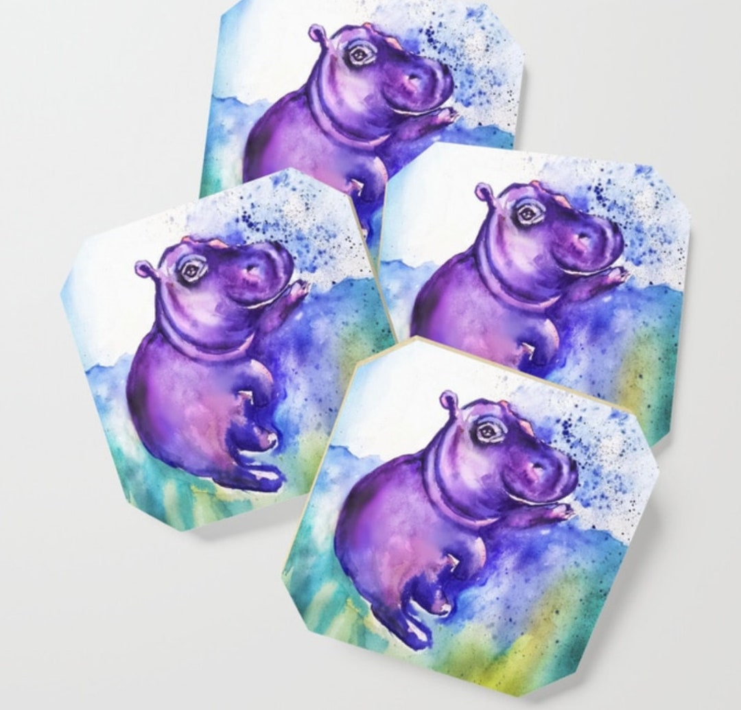 Hippo Coasters Fourth of July Coasters Jungle Coasters Safari Chic Baby ...