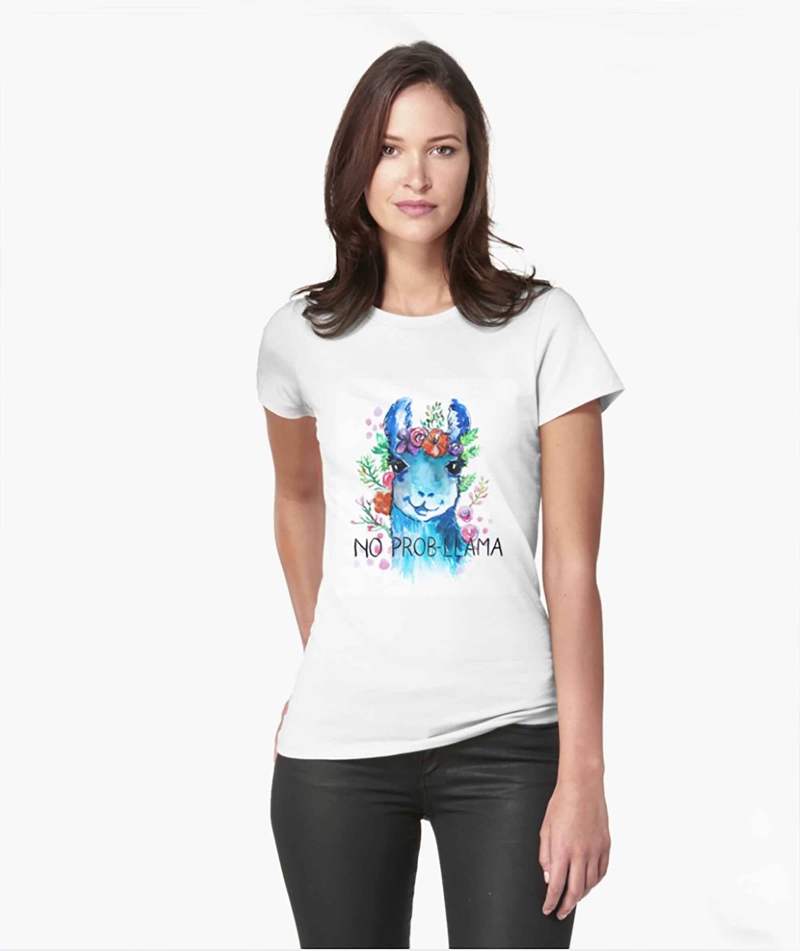 No Probllama Women's Tshirt Funny No Problem No Problem T-shirt No ...