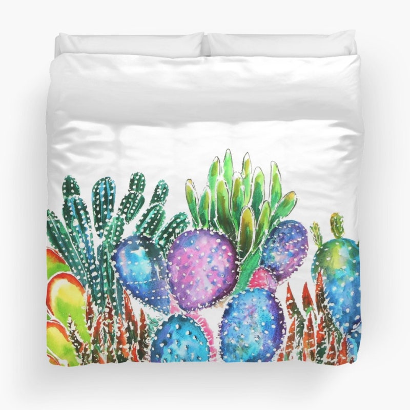 Cactus Bedding Queen - Etsy