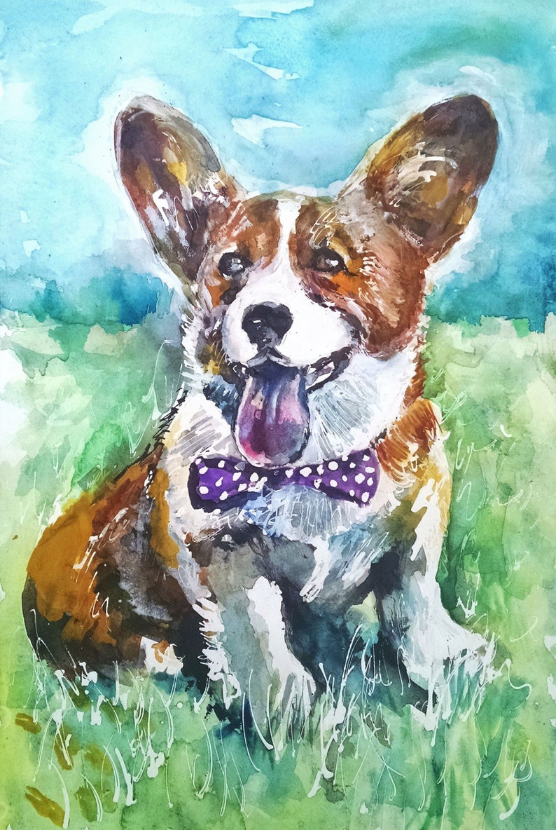 Custom Dog Portrait Custom Dog Painting Custom Pet Portrait - Etsy