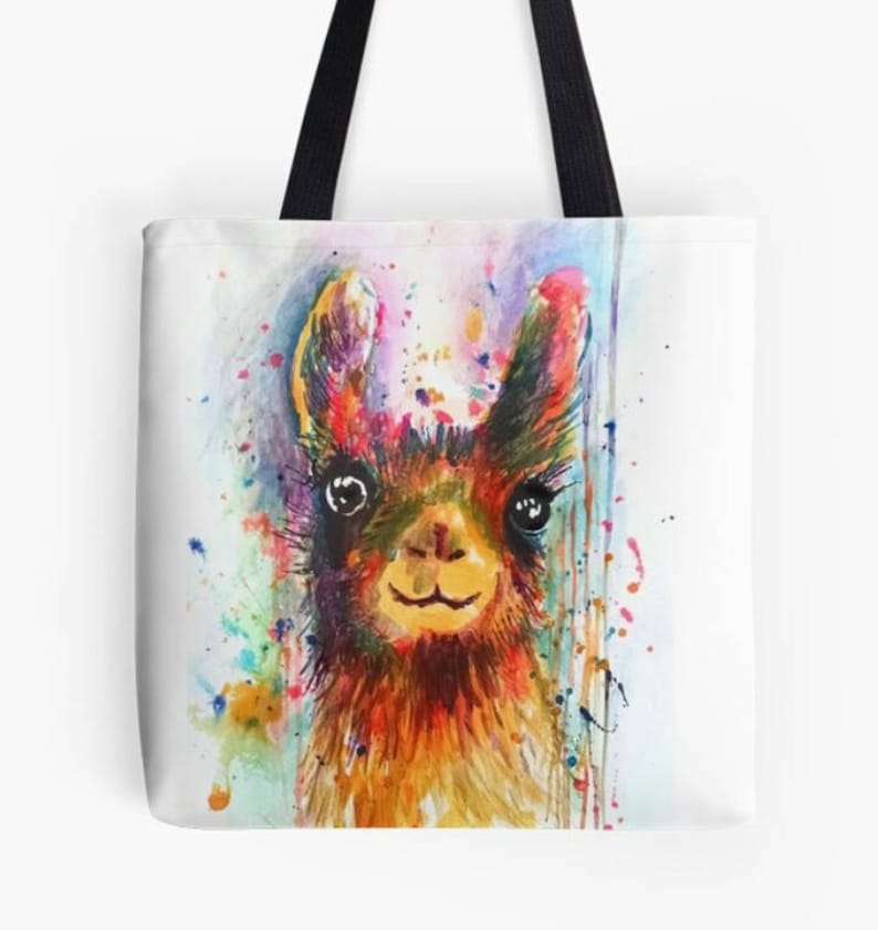 Llama Tote Bag Totes Llama Peru Alpaca Llama Bag Llama Accessories ...