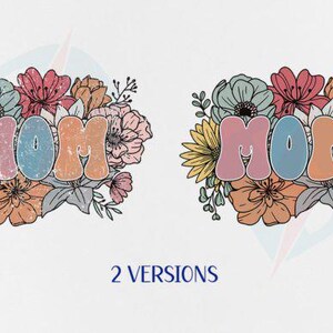 Retro Mom Logo Svg Png, Mothers Day Designs Png, Floral Mom Png, Mom ...
