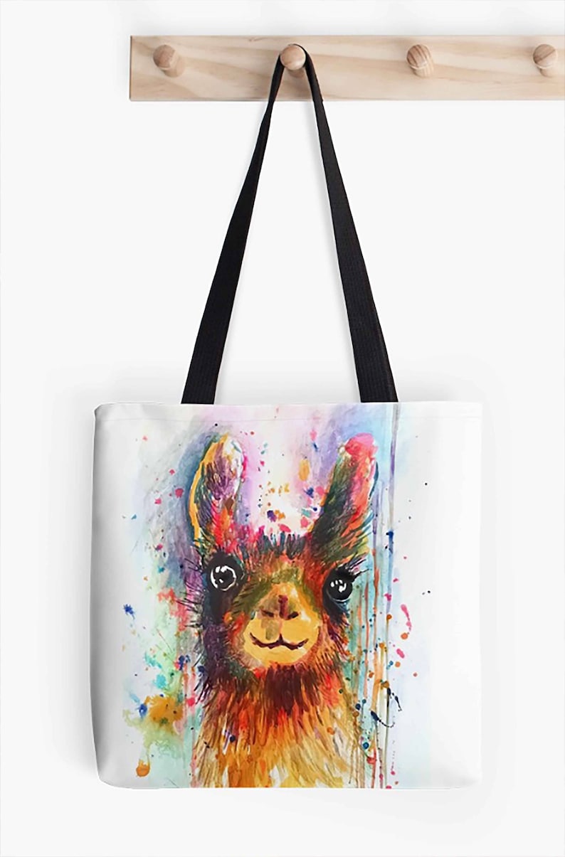 Llama Tote Bag Totes Llama Peru Alpaca Llama Bag Llama Accessories ...