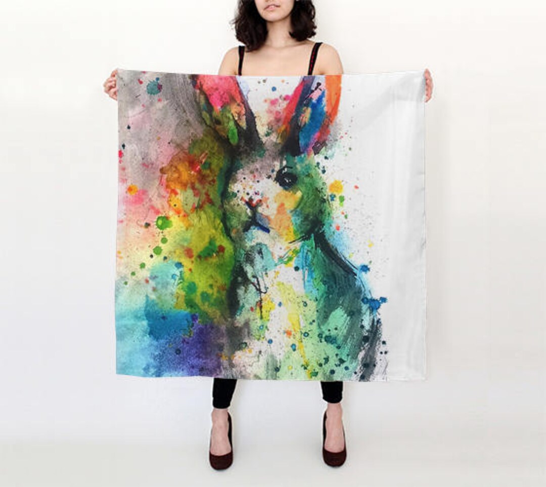 Bunny Scarf Gift for Her Anniversary Gift Pink Scarf Red Scarf Best ...