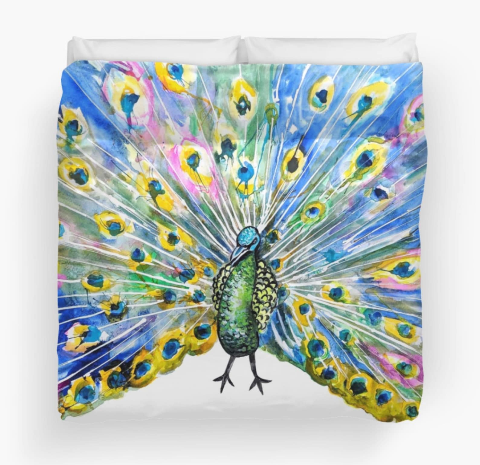 Peacock Duvet Cover or Comforter Blue Peacock Bedding Duvet Tween ...