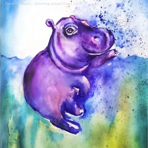 Hippo Duvet Cover Baby Hippo Comforter Safari Nursery Bedding Animal ...