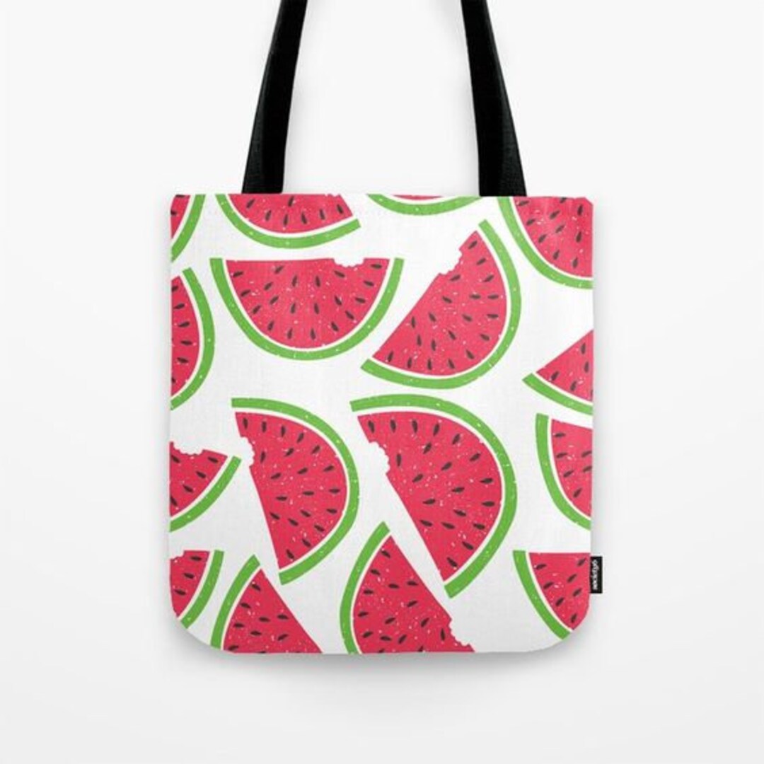 Watermelon Bag Summer Tote Bag Watermelon Beach Bag Watermelon Canvas ...