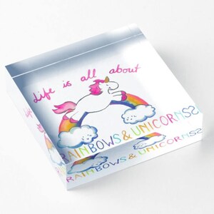 Unicorn Paperweight Art Music Dance Science Math Preschool Daycare High ...