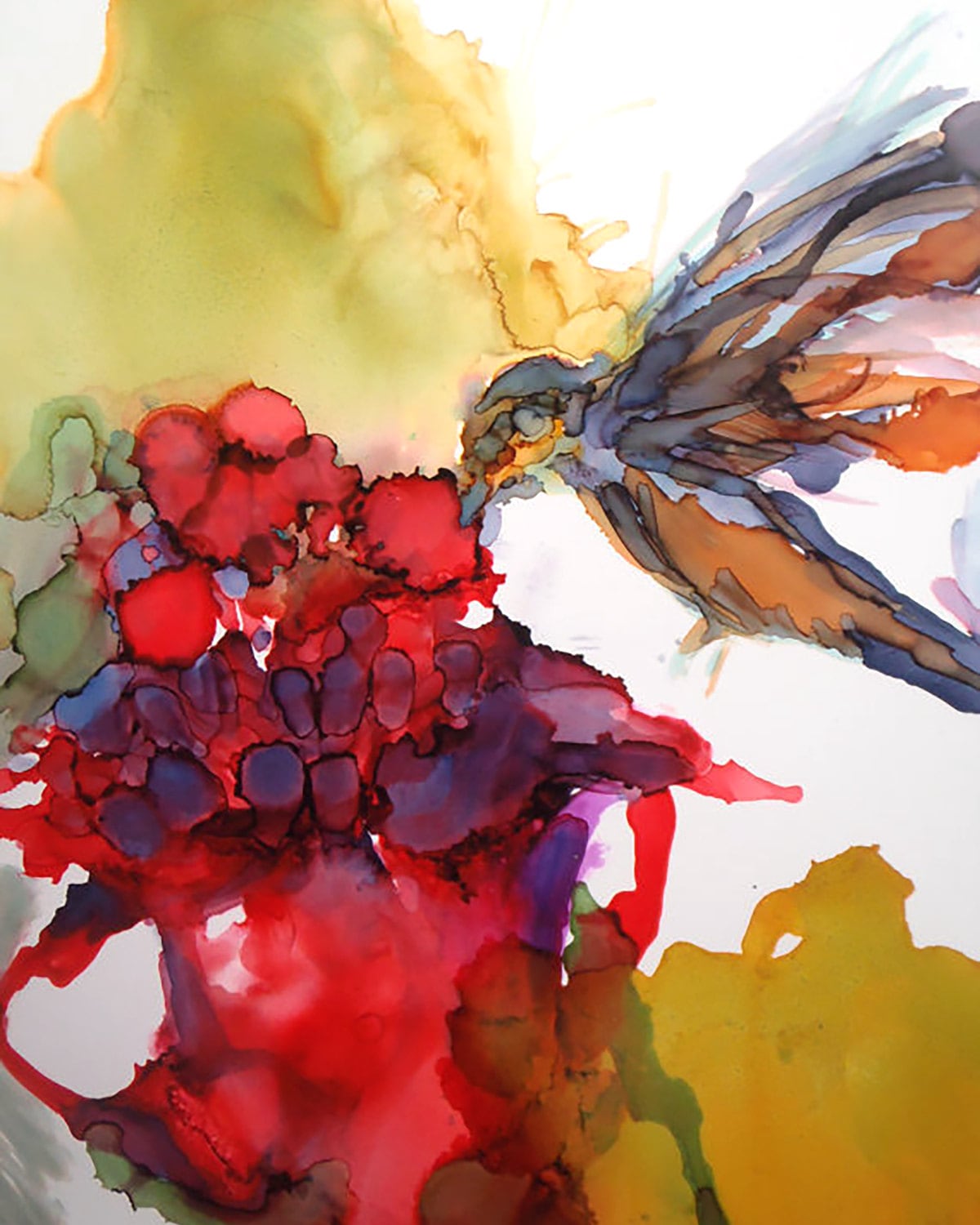 Red Bird Art Hummingbird Print Gifts for Mom Grenadine Red Gifts for ...