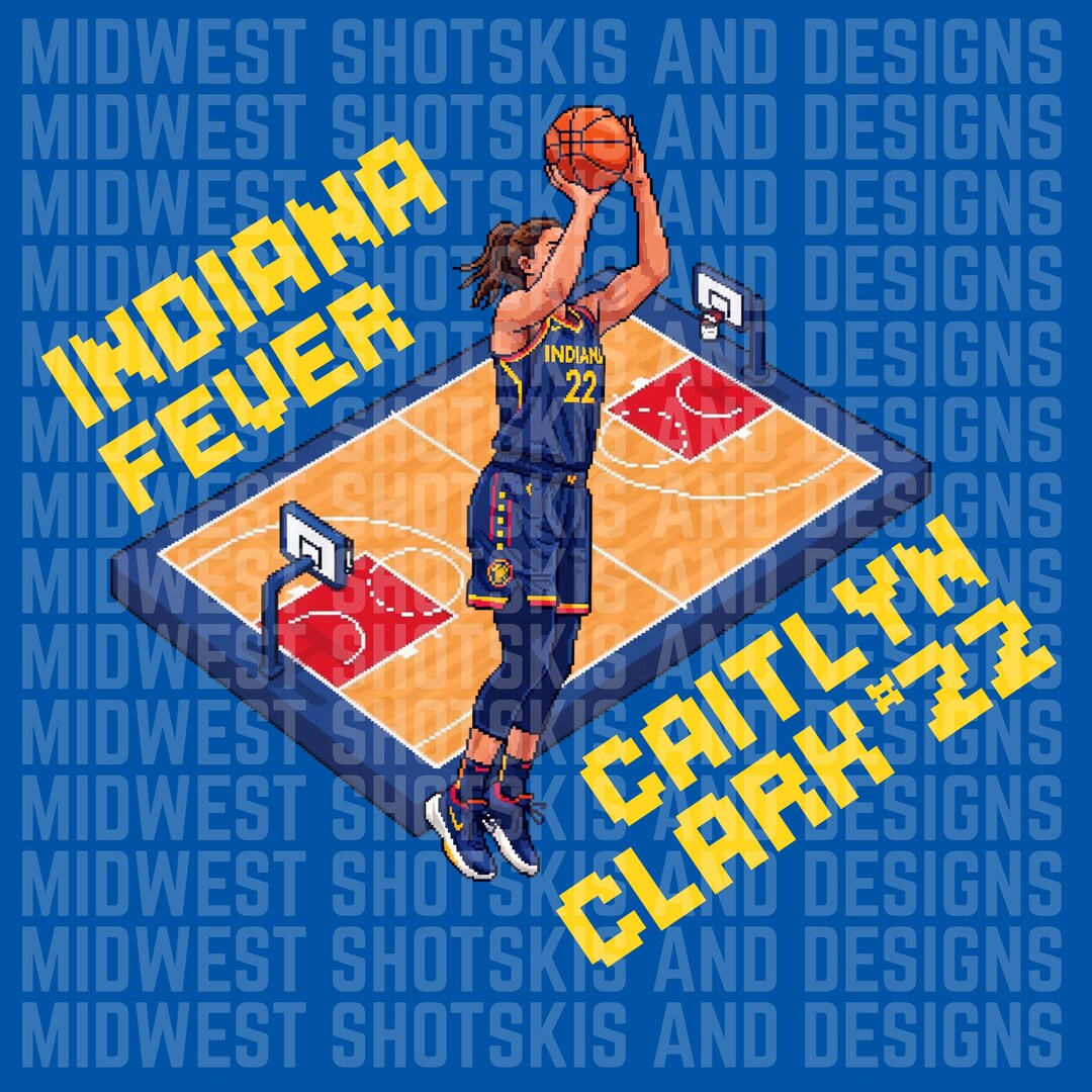 Caitlyn Clark 8-bit Design - Etsy