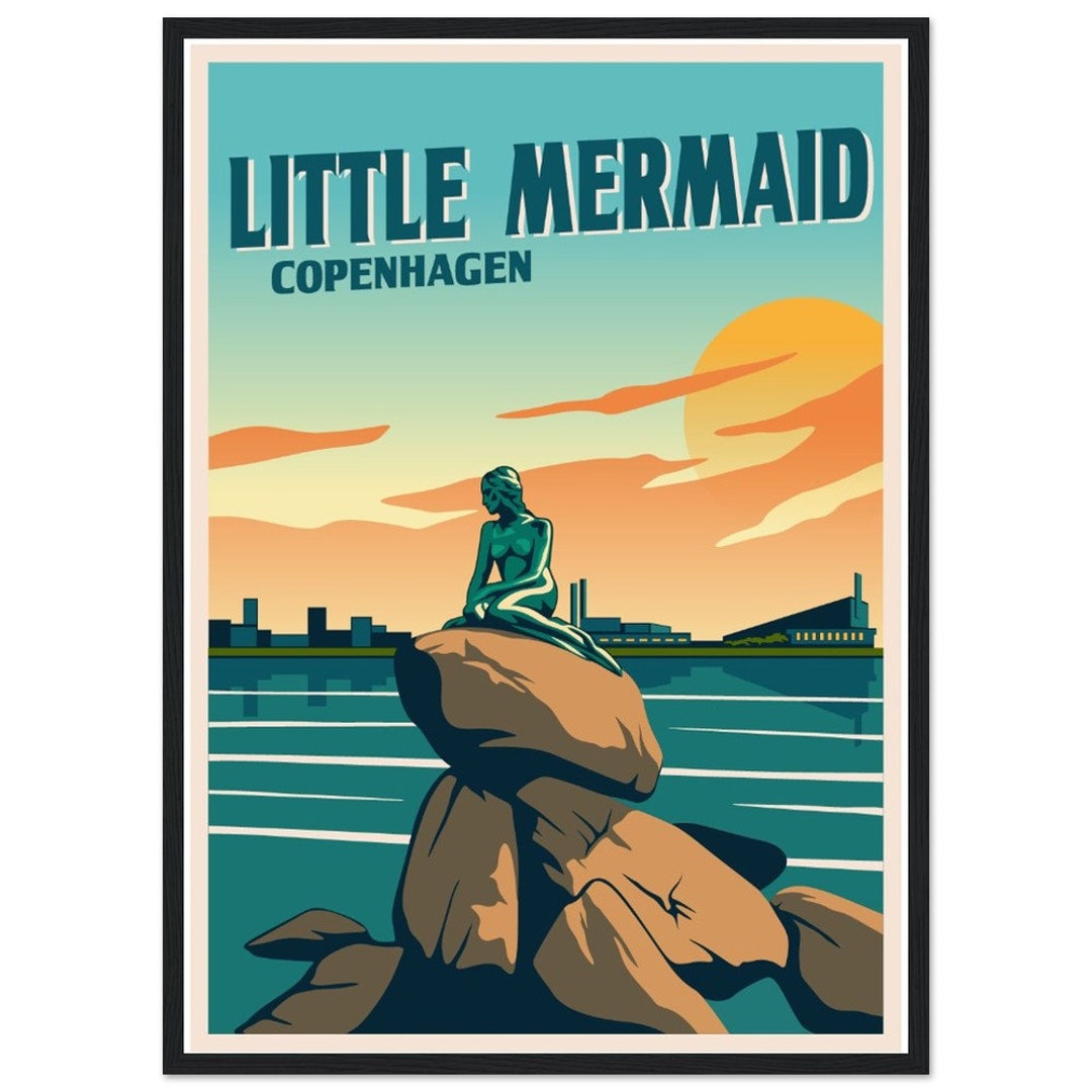 Little Mermaid - Premium Wooden Framed Poster - Etsy