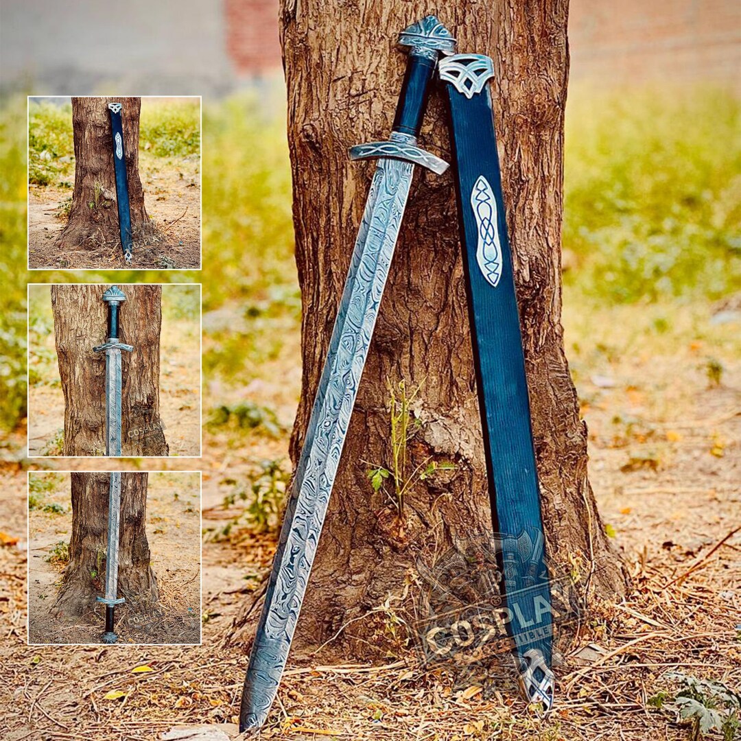 Handmade Northmen Damascus Sword, Medieval Viking NORTHMEN Sword With ...