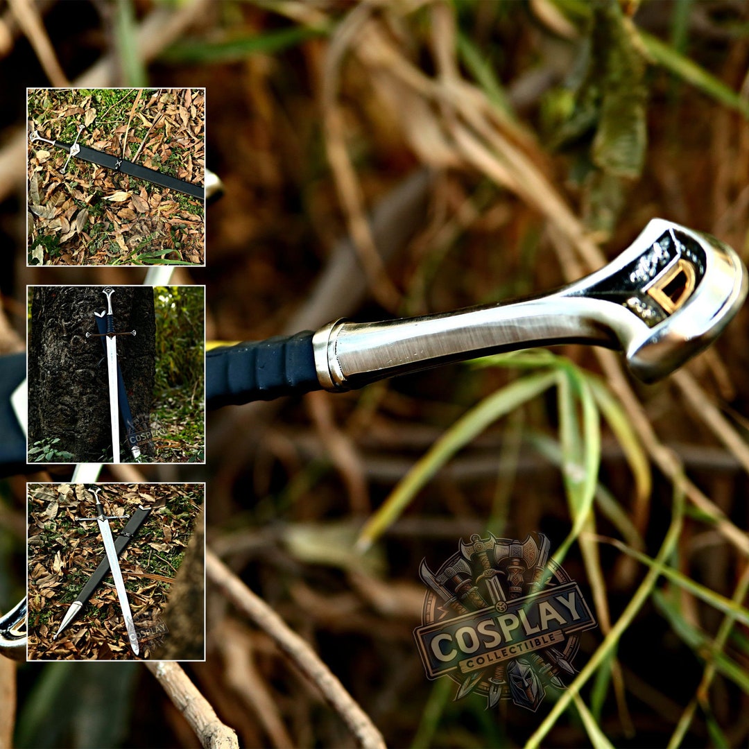 Handmade Anduril Sword of Strider, Custom Engraved Sword, LOTR Sword ...