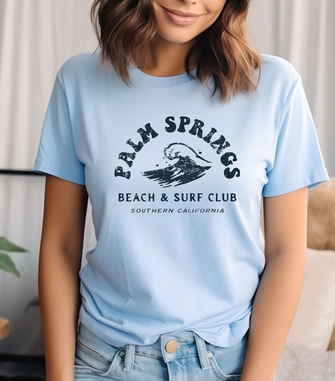 Palm Springs Surf Club Shirt,holiday Shirt,beach T-shirt,beachy Tee ...