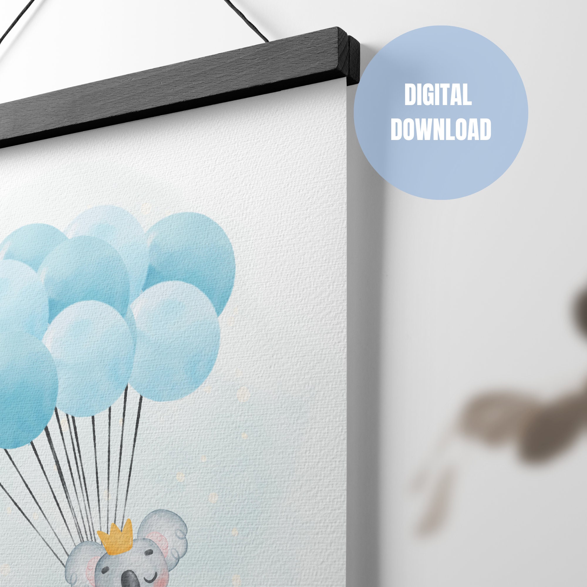 Baby Koala Dream Big Positive Affirmation Print for Nursery Baby Boy ...