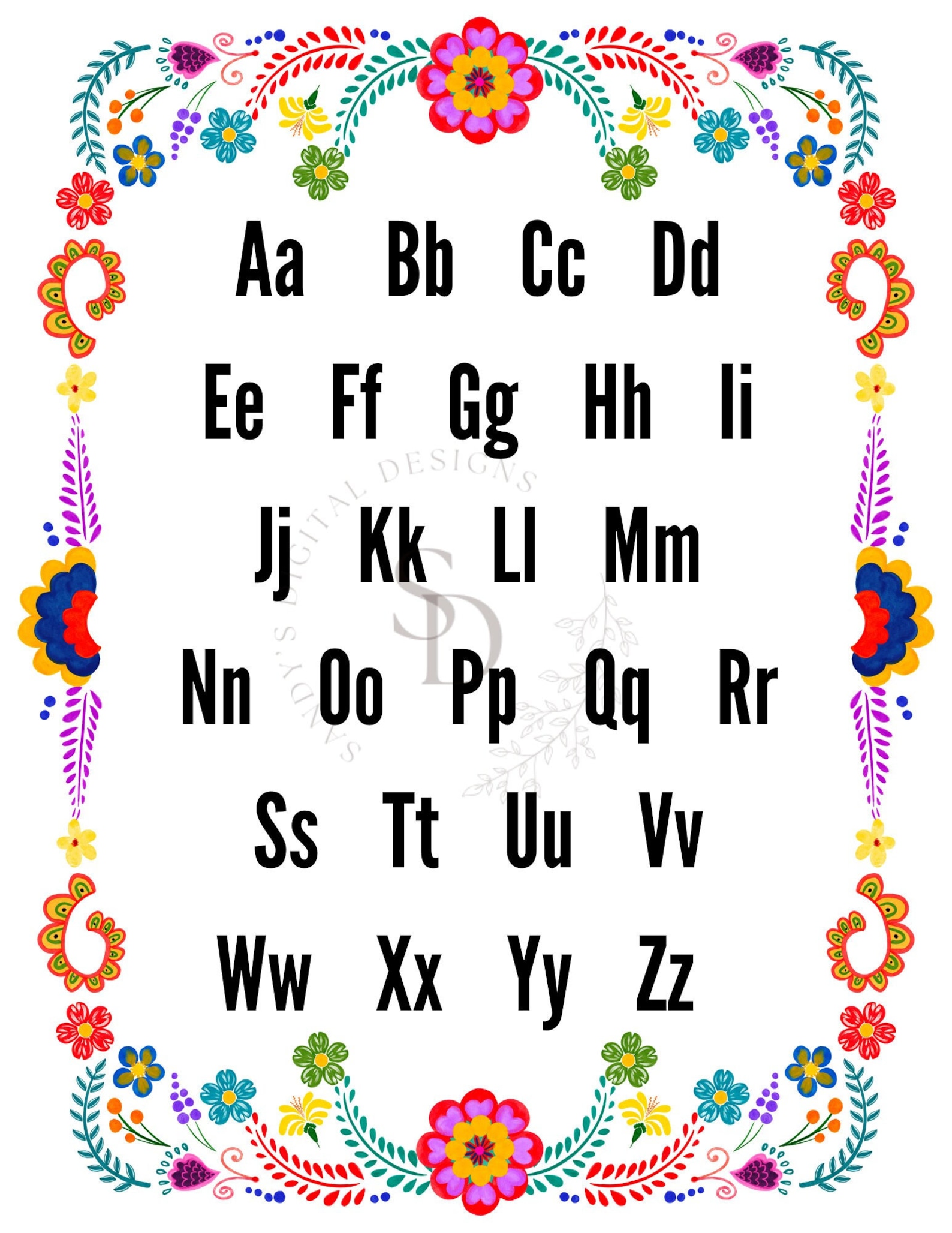 ABC Chart PDF Download - Etsy
