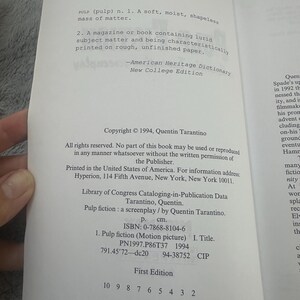 1994 First Edition Pulp Fiction Script - Etsy