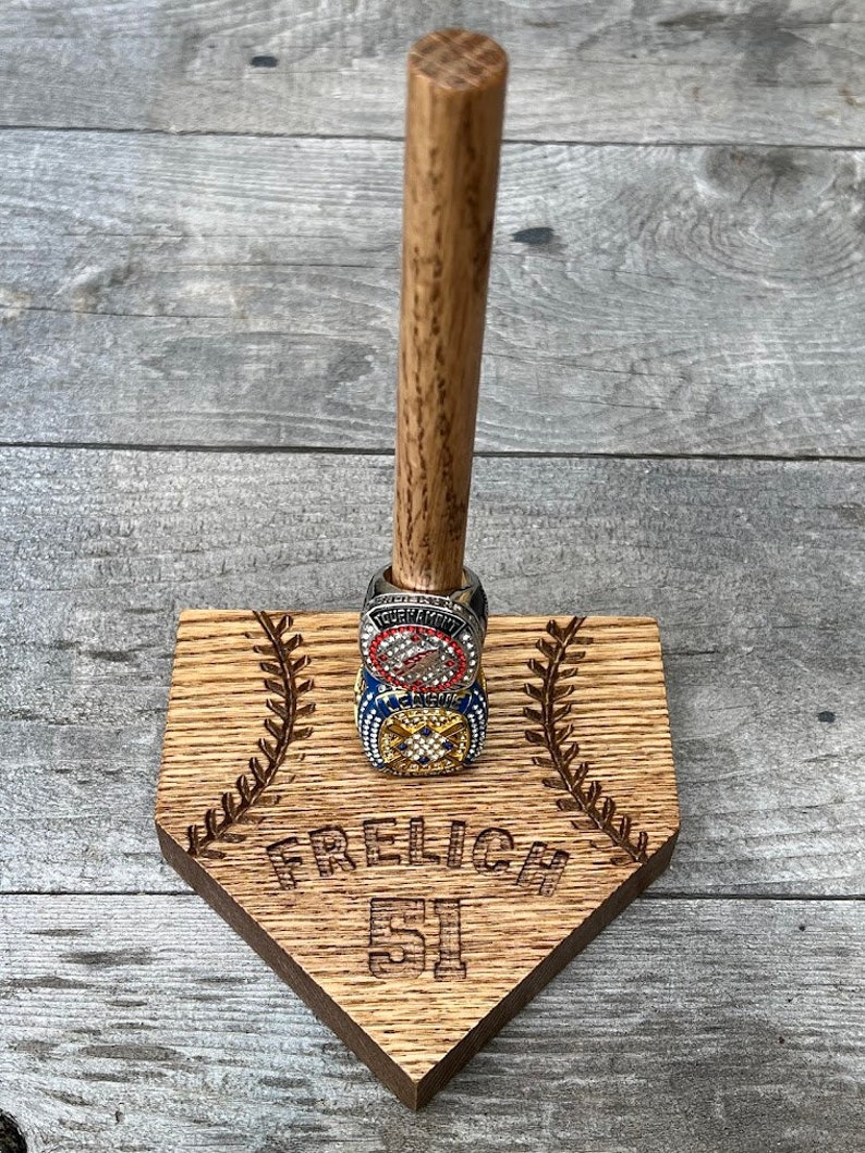 Personalize Baseball Ring Holder, Softball Ring Holder, Homeplate Ring ...