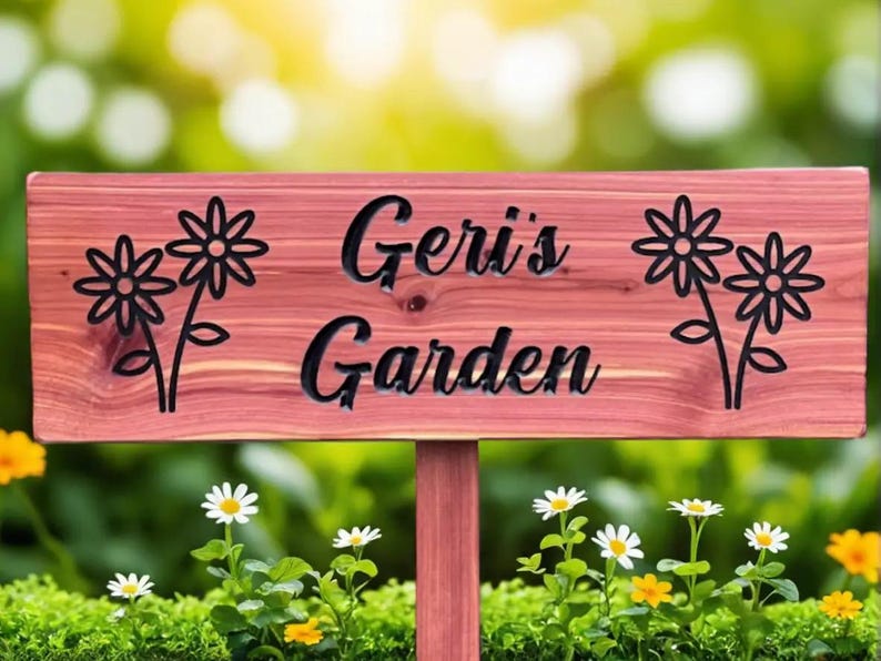 Garden Sign | Personalized Garden Sign | Garden Decor | Flower Sign ...