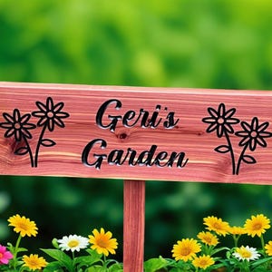 Garden Sign | Personalized Garden Sign | Garden Decor | Flower Sign ...