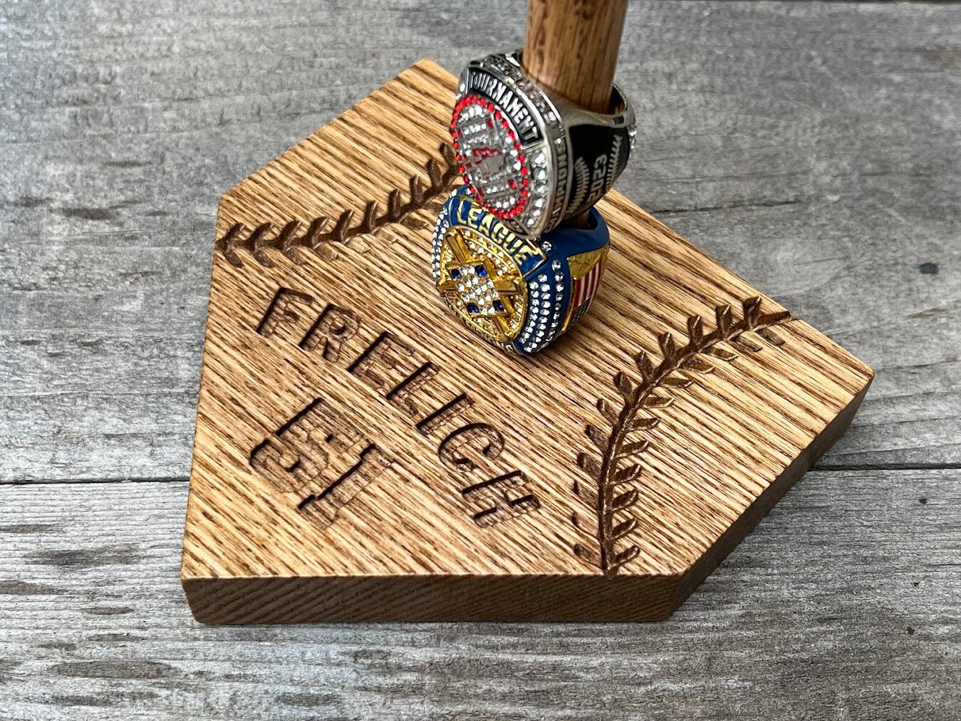 Personalize Baseball Ring Holder, Softball Ring Holder, Homeplate Ring ...