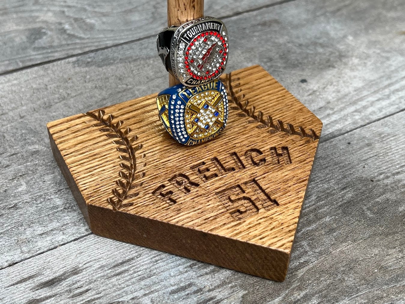 Personalize Baseball Ring Holder, Softball Ring Holder, Homeplate Ring ...