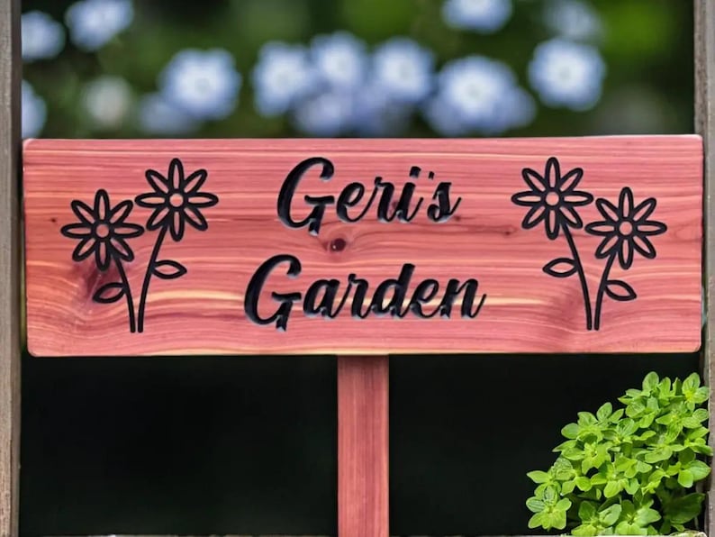 Garden Sign | Personalized Garden Sign | Garden Decor | Flower Sign ...