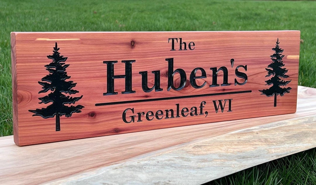 Cedar Name Sign | Wedding Gift | Anniversary Gift | Rustic Sign | Cabin ...