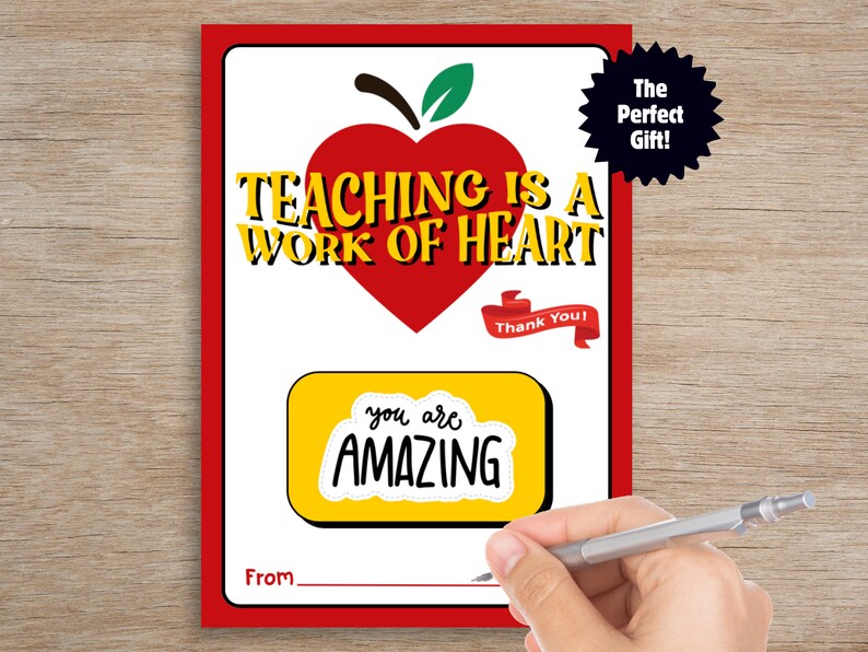 Teacher Gift Card Holder, Teacher Gift, Teacher Appreciation, End of ...