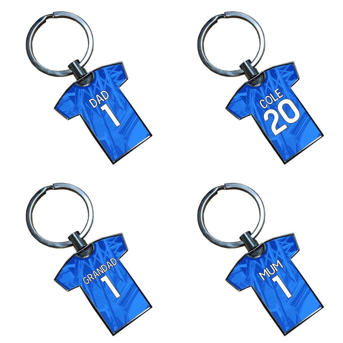 Personalised Chelsea Football 2025/26 Home Kit Style Metal Shirt ...