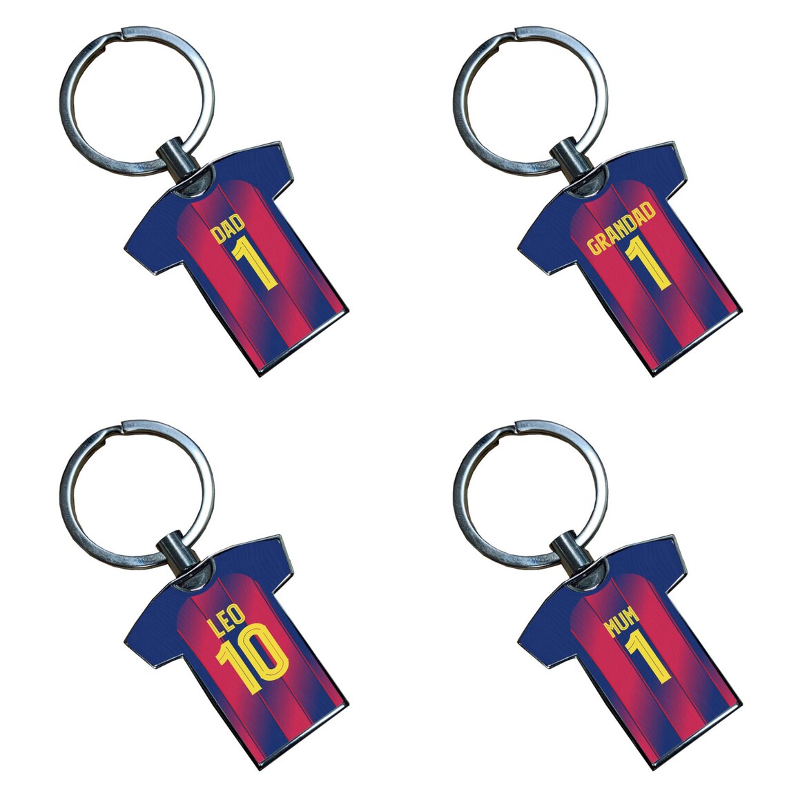Personalised Barcelona Football 2025/26 Home Kit Style Metal Shirt ...