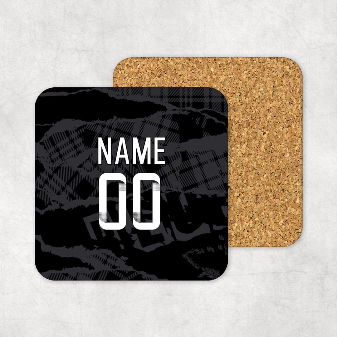 Personalised Chelsea Women Third Kit Style Coaster, 9cm X 9cm MDF Cork ...