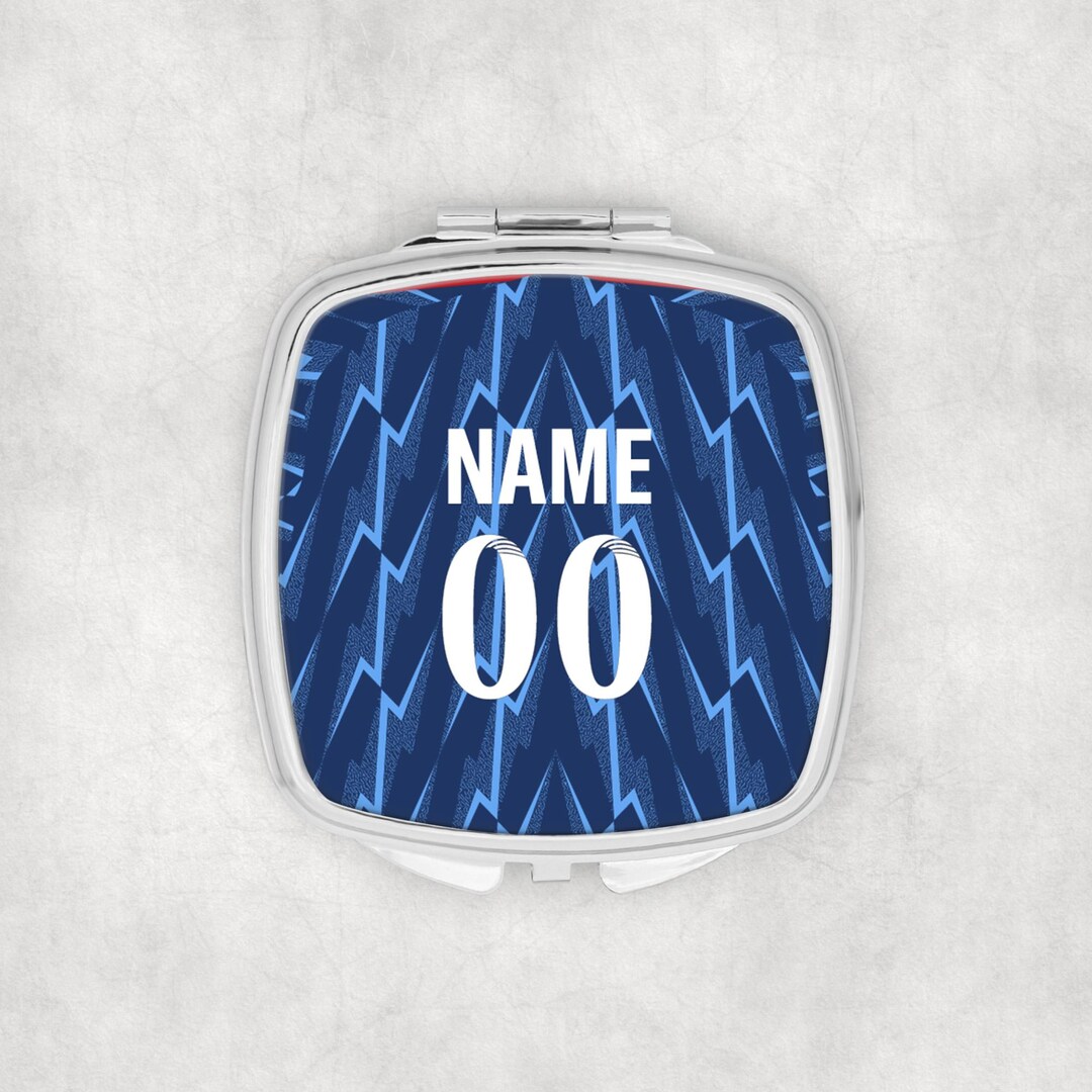 Personalised Arsenal Women 2025/26 Away Kit Style Metal Pocket Compact ...