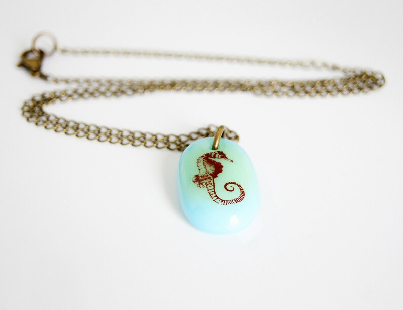 Seahorse Necklace Ocean Jewelry Marine Creature Nautical Sea - Etsy
