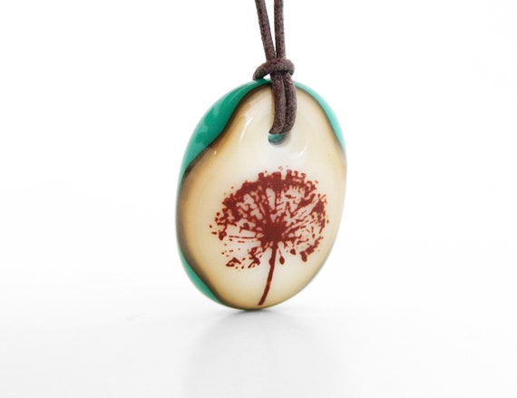 Dandelion Necklace dandelion wish botanical necklace make a | Etsy