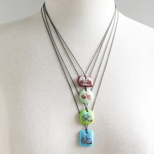 Tandem Bicycle Necklace / Tandem Bicycle Jewelry / Bike Lover Gift ...