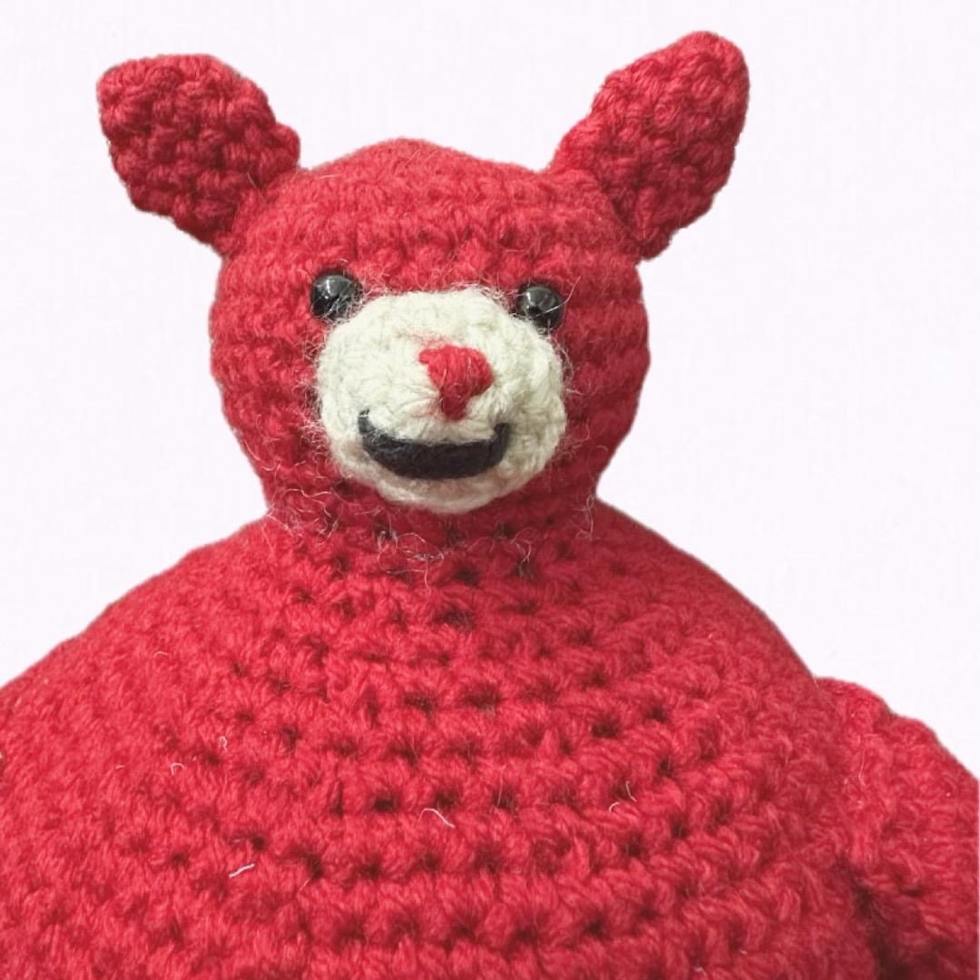 Stompy the Bear (red) - Etsy