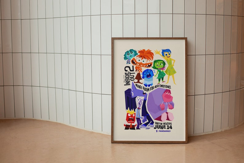 Inside Out 2 Movie Poster, Inside Out 2 Wall Decor, Inside Out 2 Poster ...